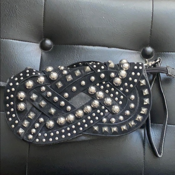 Nicole Lee | Bags | Black Studded Large Wristlet | Poshmark